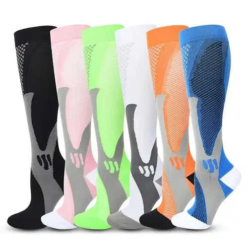 6 Pairs Sport Compression Socks 20-30 mmHg- Style #603 – Sockscompression